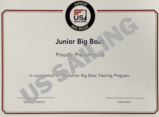 Junior Big Boat Completion Certificate – US Sailing Store